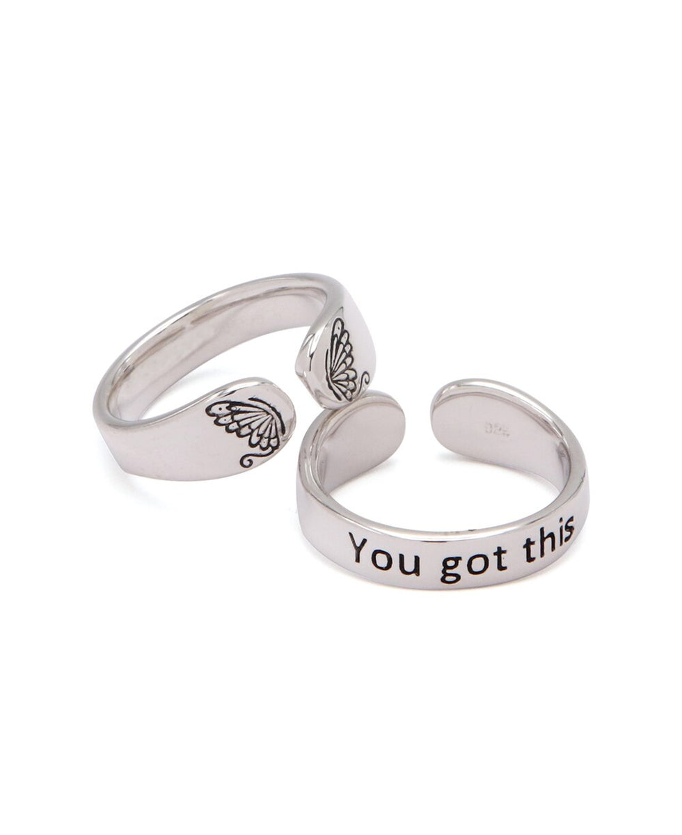 You Got This Sterling Silver Adjustable Inspirational Ring – Vera Viva